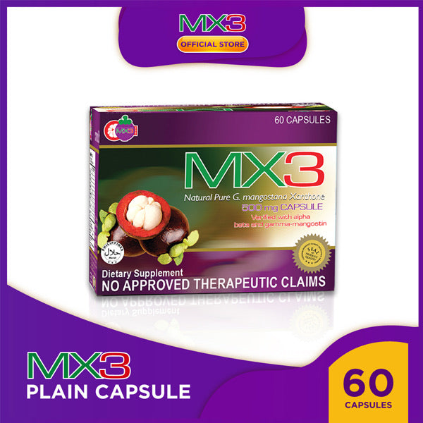 MX3 Mangosteen Xanthone 500mg 60 Capsules (Exp Jan 2024) | La Belleza AU Skin & Wellness