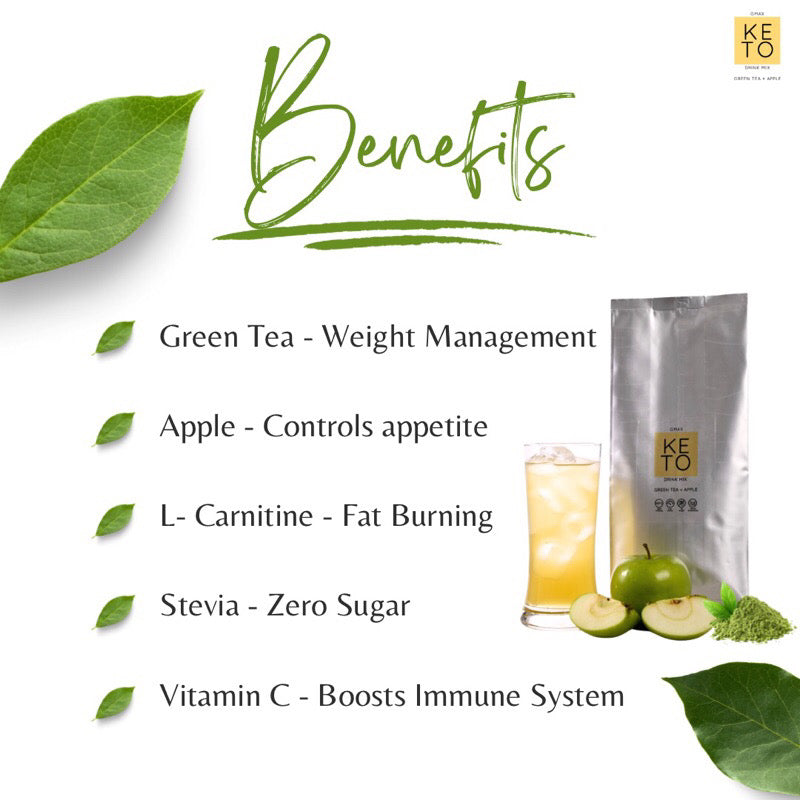 GMAX Keto Green Tea + Apple 500g | La Belleza AU Skin & Wellness