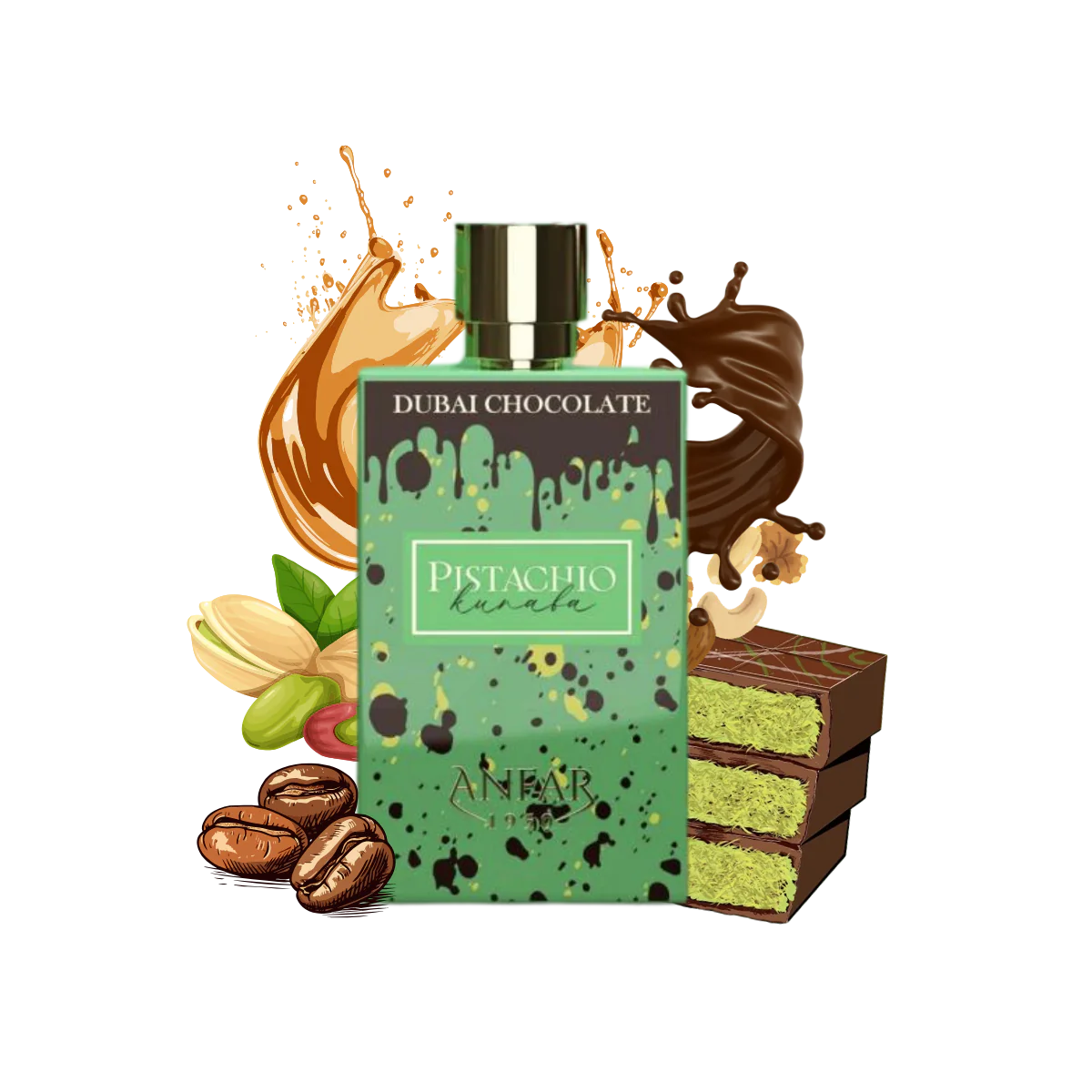 Dubai Chocolate Pistachio Kunafa Anfar Perfume 100ml | La Belleza AU ...