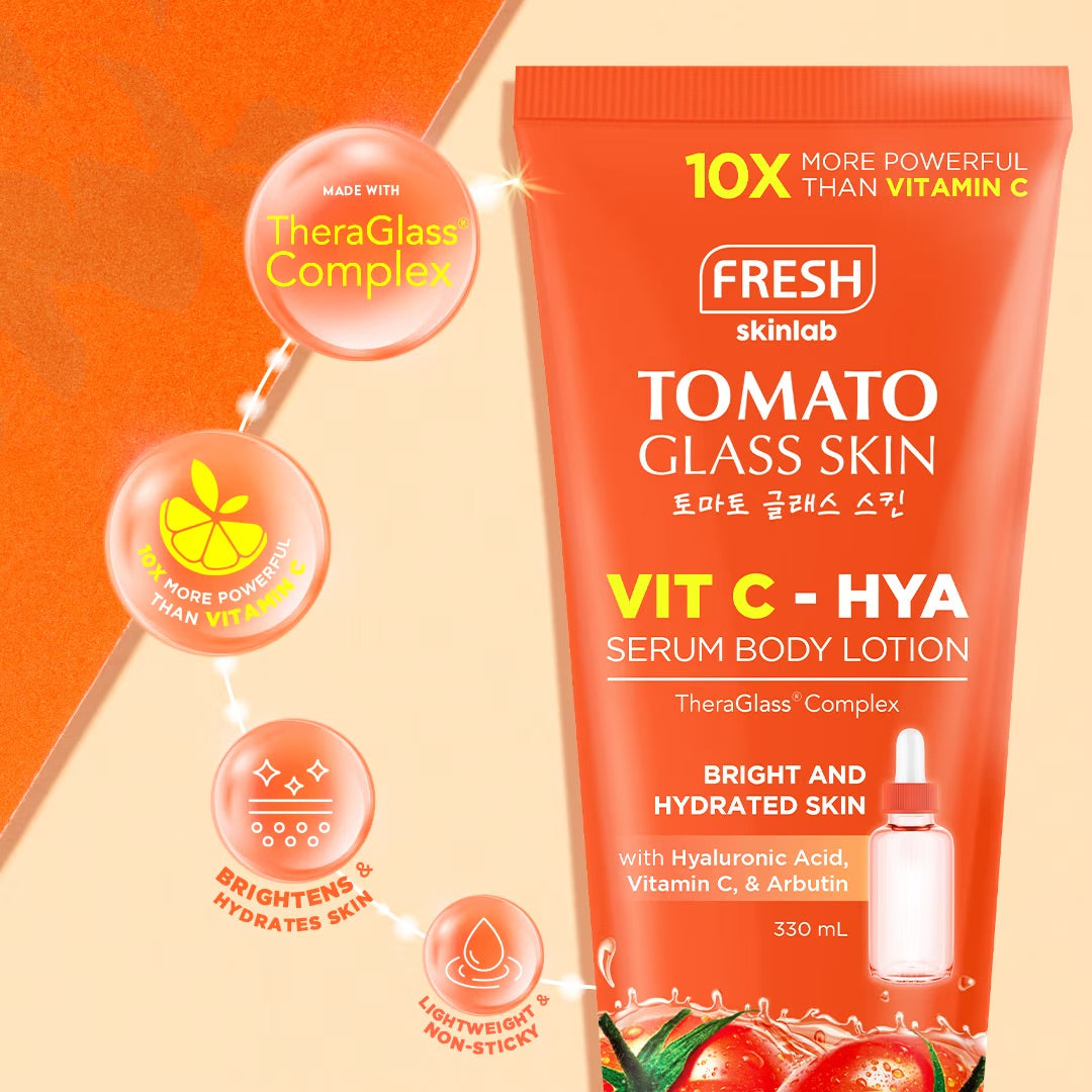 Fresh Skinlab Tomato Glass Skin Vit C - Hya Serum Body Lotion 330ml ...