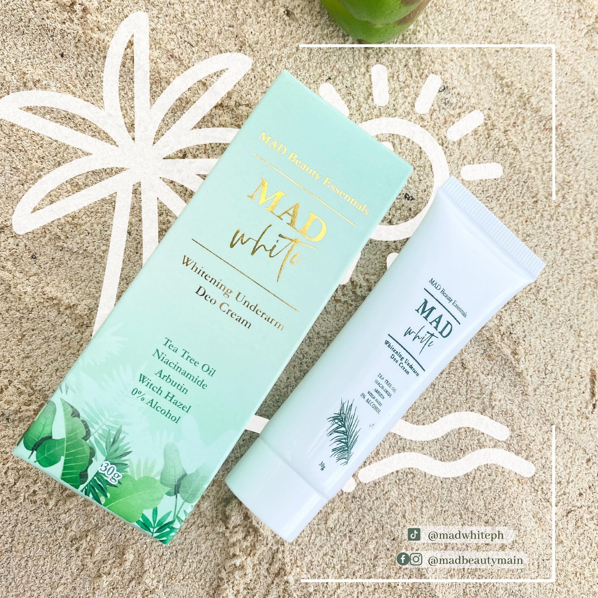 MAD Beauty Whitening Underam Deo Cream 30g (exp 12/2024) no box | La ...