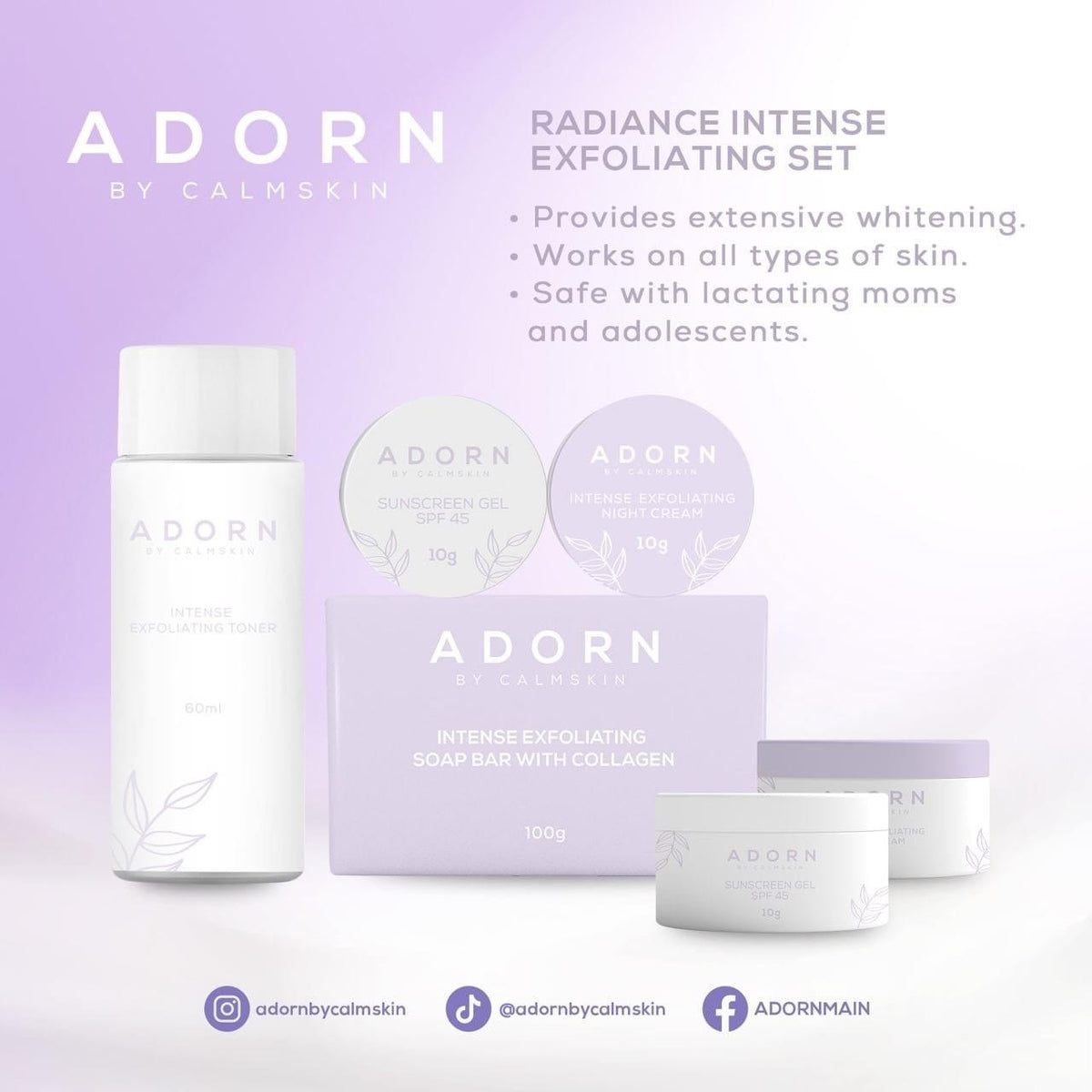 ADORN Radiance Potion Intenese Exfoliating Set by Calm Skin | La ...