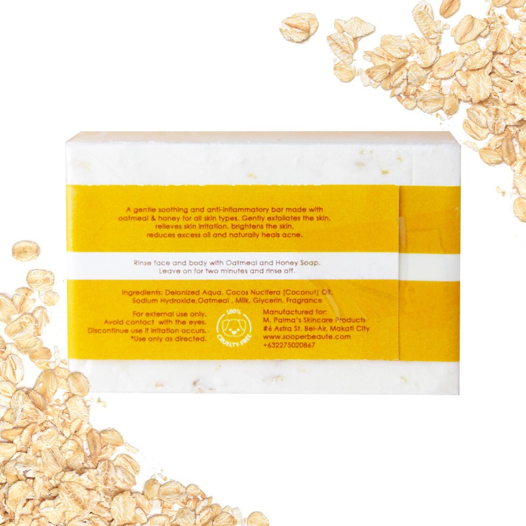 Sooper Beaute Oatmeal and Honey Soap 90g | La Belleza AU Skin & Wellness