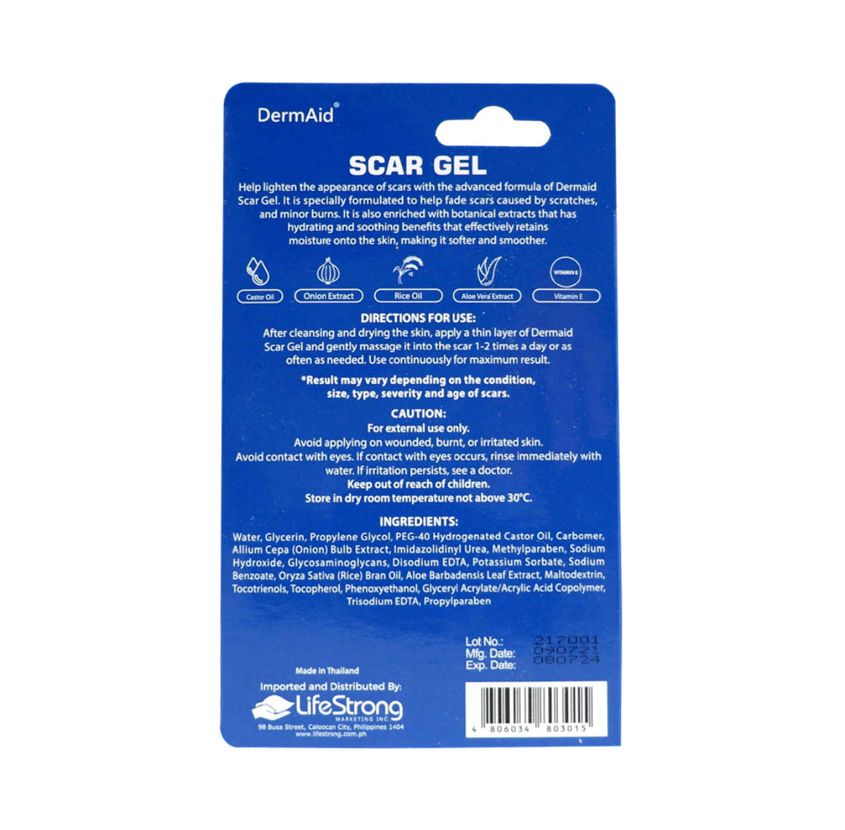 DERMAID Scar Gel 5g | La Belleza AU Skin & Wellness